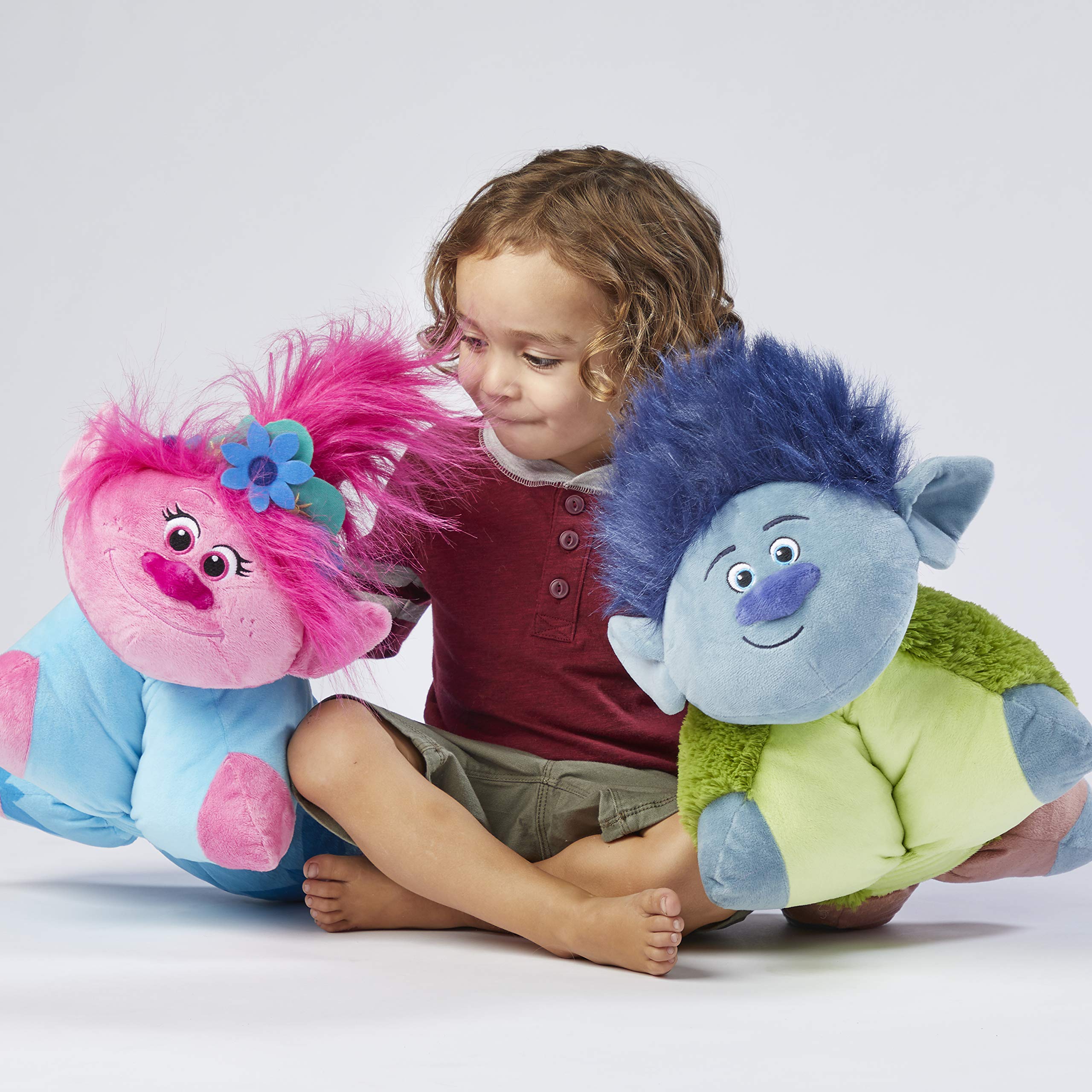 Pillow Pets DreamWorks Branch 16" Plush Toy - Trolls World Tour Stuffed Animal Green and Blue