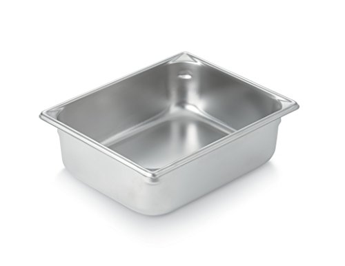 Vollrath 30242 Stainless Steel Super Pan V Steam Table Pan, 1/2 Size, 6.7-Quart