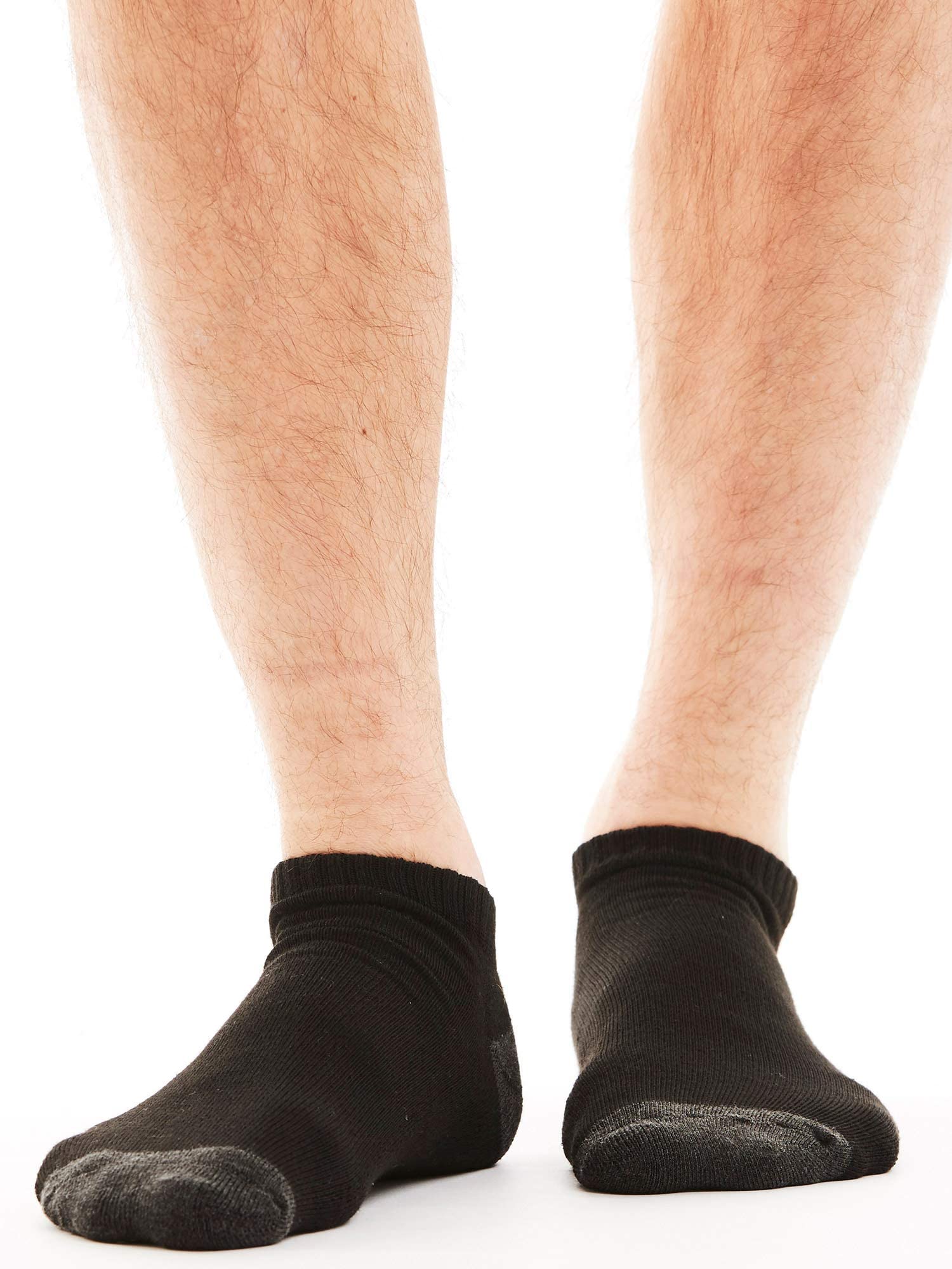 Bolter 18 Pack Men's Low Cut Socks (8-12, Black)