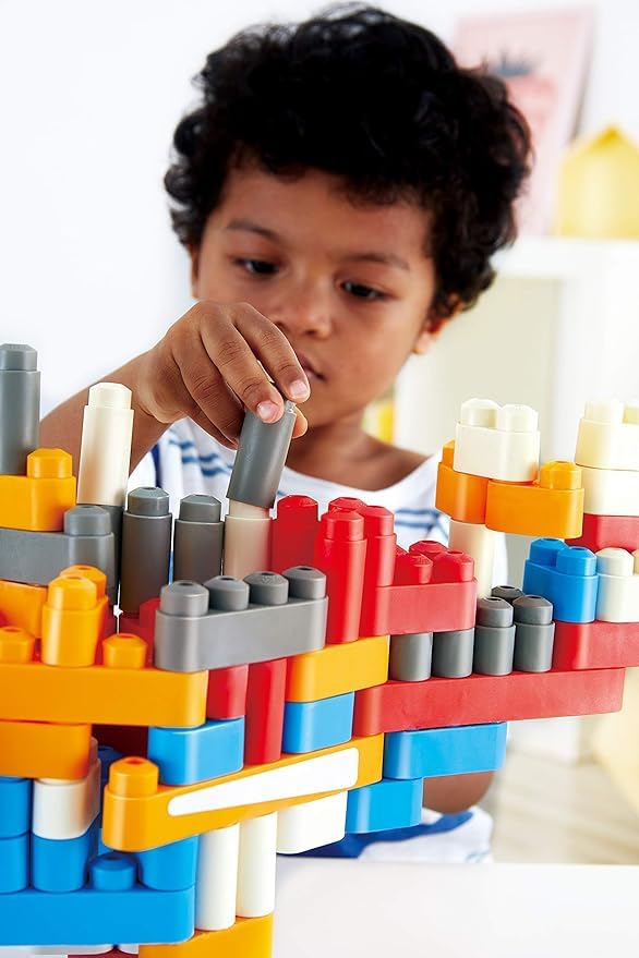 Poly M Hape City Airport | 142Piece Building Brick Airport Toy Set with Figurines & Accessories, 760023