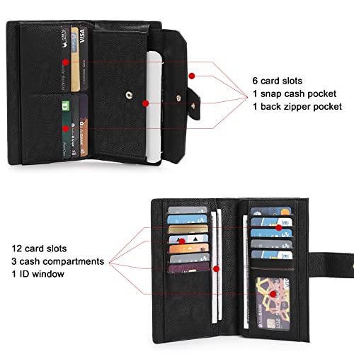 CLUCI Travel Backpack Bundles with Women Wallet