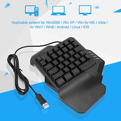 Pomya Backlit Mechanical Keyboard - One-Handed Mechanical Gaming Keyboard for Win2000 / Win XP/Win ME/Vista / Win7 / Win8