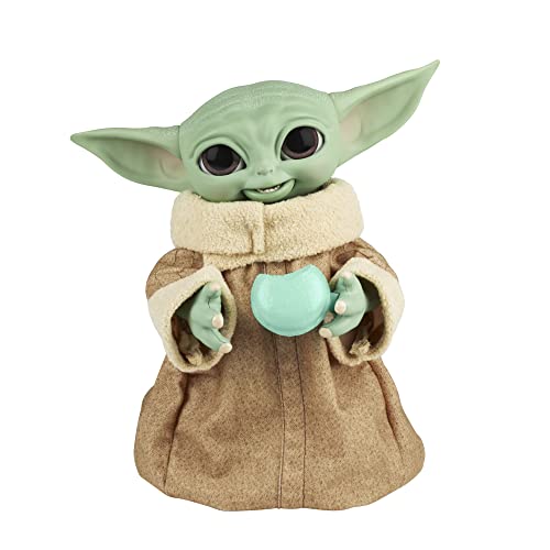 STAR WARS The Mandalorian Galactic Snackin' Grogu Animatronic Toy with Over 40 Sound and Motion Combinations, Interactive Toys
