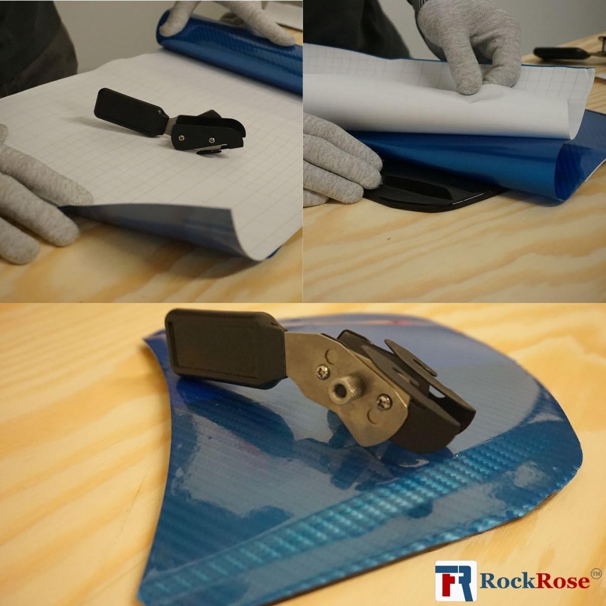 Double-Headed Twin Blades Vinyl Backpaper Slitter: Carbon Fiber Vinyl Film Cutter & Window Sticker Cutting Tool Knife with Variable Width