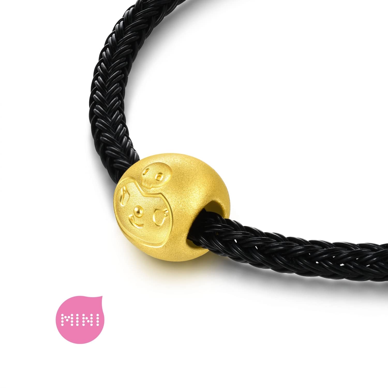 CHOW SANG SANG Sanrio 999 24K Solid Gold Round Kuromi Bead Mini Charm Bracelet for Women 92838C
