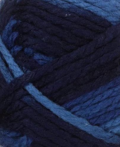 Bernat Yarn Bernat Softee Chunky Yarn - 2.8 oz - 12 Pack with Pattern Cards in Color (Denim Ombre)
