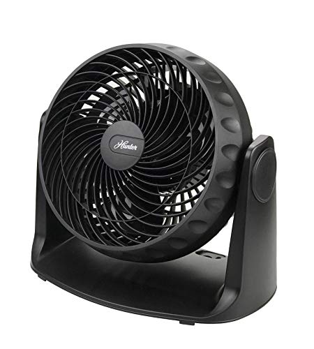 Hunter 8" Adjustable Whisper Fan, Black