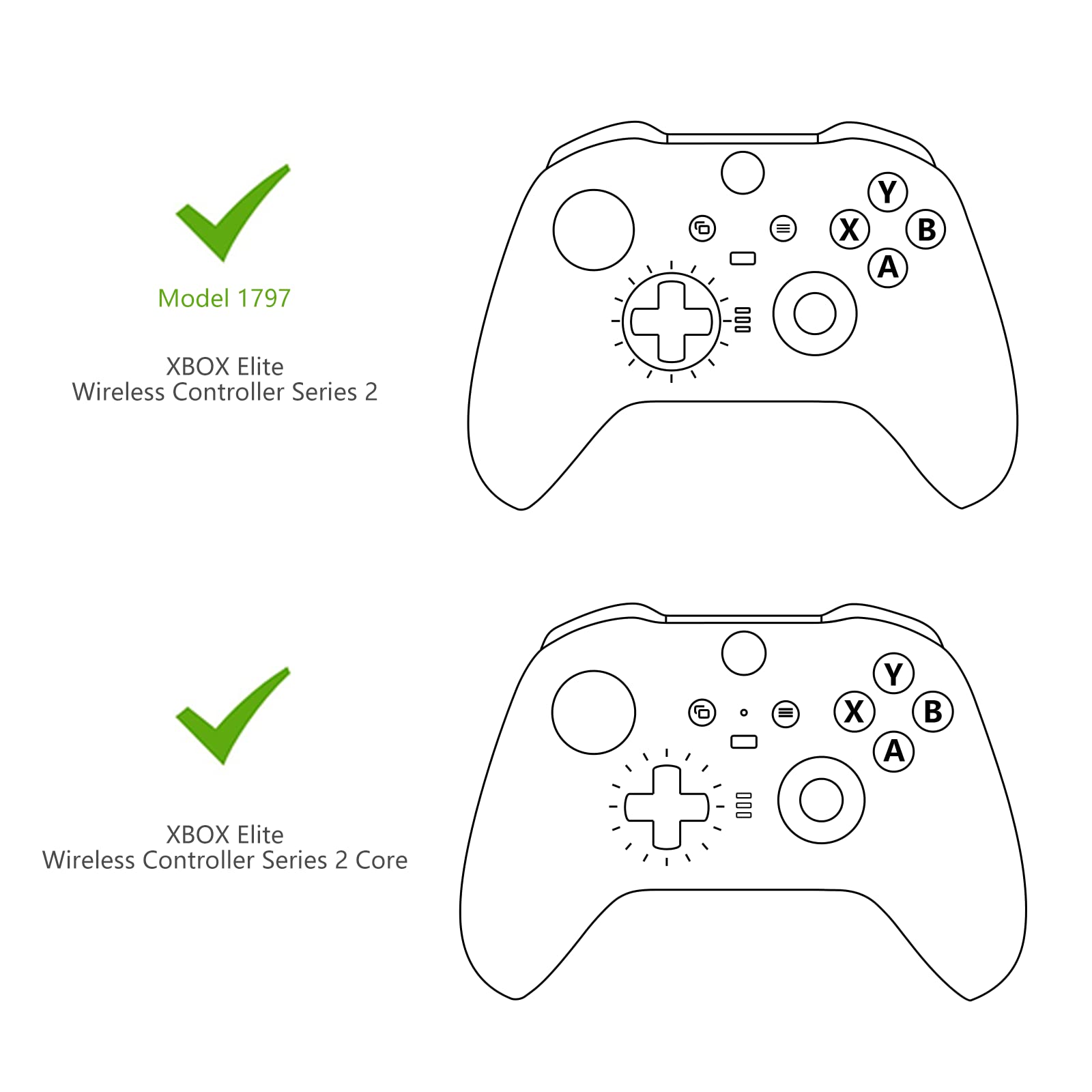 DUXICEPIN Metal Thumbsticks for Xbox Elite Controller Series 2, Xbox Elite Controller Series 2 Accessories Components Metal Mod 4 Swap Magnetic Joystick, 4 Paddles, 1 Standard D-Pads