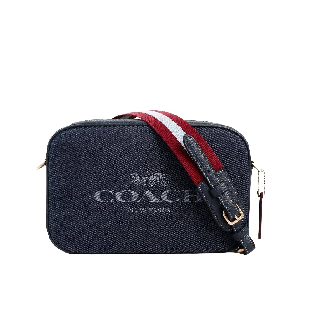 COACH Pebbled Leather/Signature Jes Crosssbody (IM/Denim)