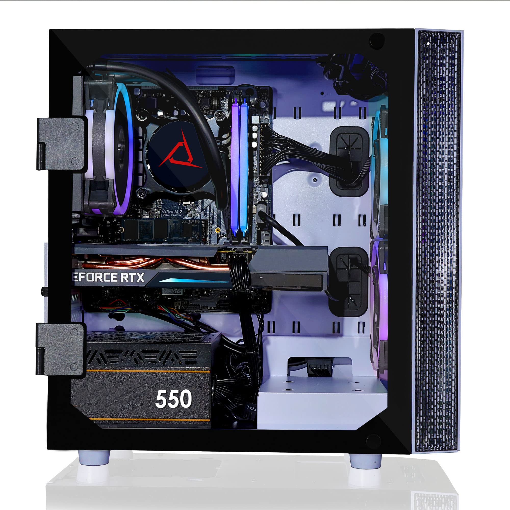 CLX Set Gaming Desktop - Liquid Cooled Intel Core i7 10700F 2.9GHz 8-Core Processor, 16GB DDR4 Memory, GeForce RTX 3060 12GB GDDR6 Graphics, 500GB SSD, 3TB HDD, WiFi, Windows 11 Home 64-bit, White