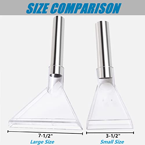 Happy Tree Shop Vac Extraction Accessory with 2-1/2" Reducer for Upholstery & Carpet Cleaning and Auto Detailing, Small 3-1/2" Clear Head Extractor Attachment for 10-20 Gallon Wet-Dry Vacuum Cleaners