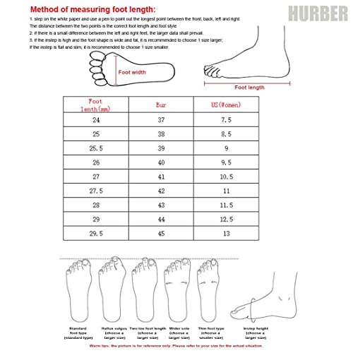Hurber Women Roller Skates High-Top Double-Row PU Leather Roller Skates for Women (Flash Wheel,42 - US:9.5)