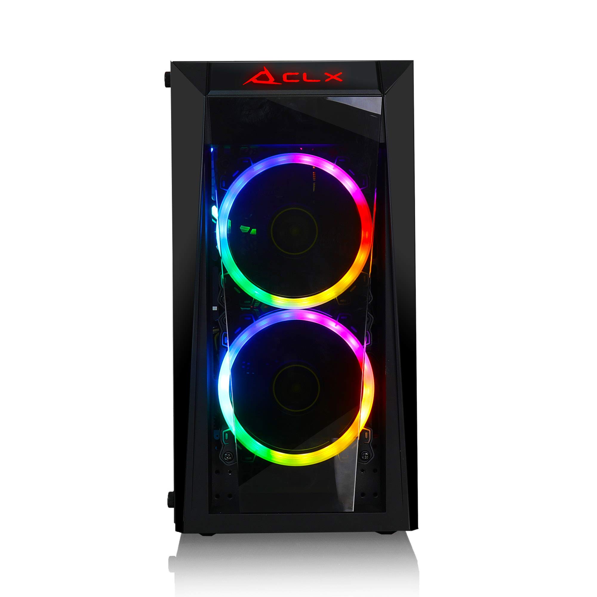 CLX Set VR-Ready Gaming Desktop - Intel Core i7 10700 2.9GHz 8-Core Processor, 16GB DDR4 Memory, GeForce RTX 3060 Ti 8GB GDDR6 Graphics, 240GB SSD, 2TB HDD, WiFi, Windows 11 Home 64-bit, Black