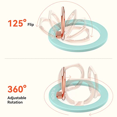 Magnetic Phone Ring Grip for Magsafe,Phone Ring Holder for iPhone 13/12 Pro Max Mini MagSafe Accessories, Removable Phone Finger Ring Grip and Stand Compatible for Magsafe Cases (Mint Green)