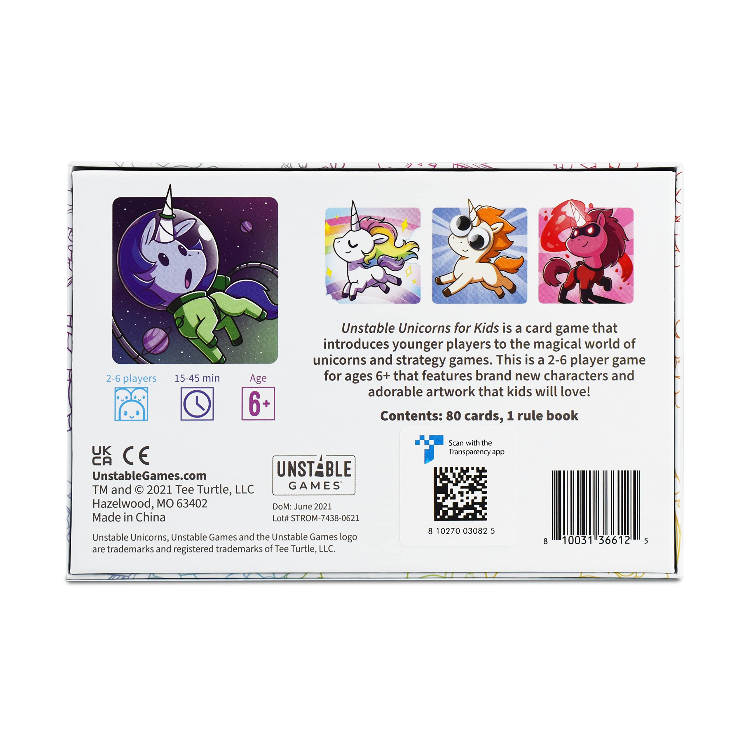 Unstable Games - Unstable Unicorns for Kids Edition Base Game - A strategic card game for Kids!