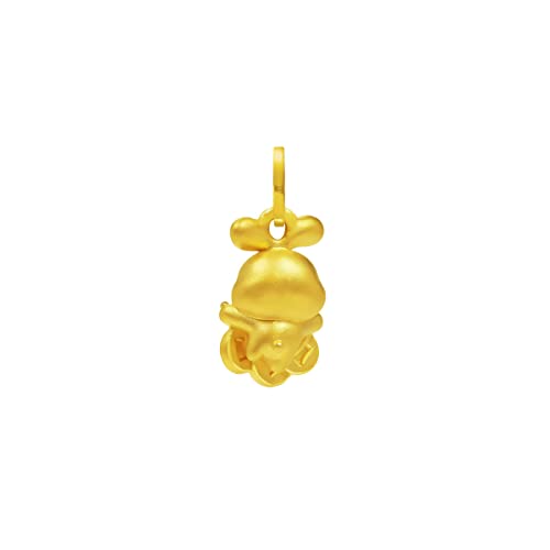 CHOW TAI FOOK 999 Pure 24K Gold Year of Rabbit Bunny With Coins Pendant
