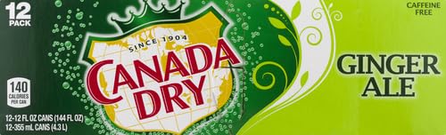 Canada Dry Ginger Ale Soda, 12 fl oz cans (Pack of 12)