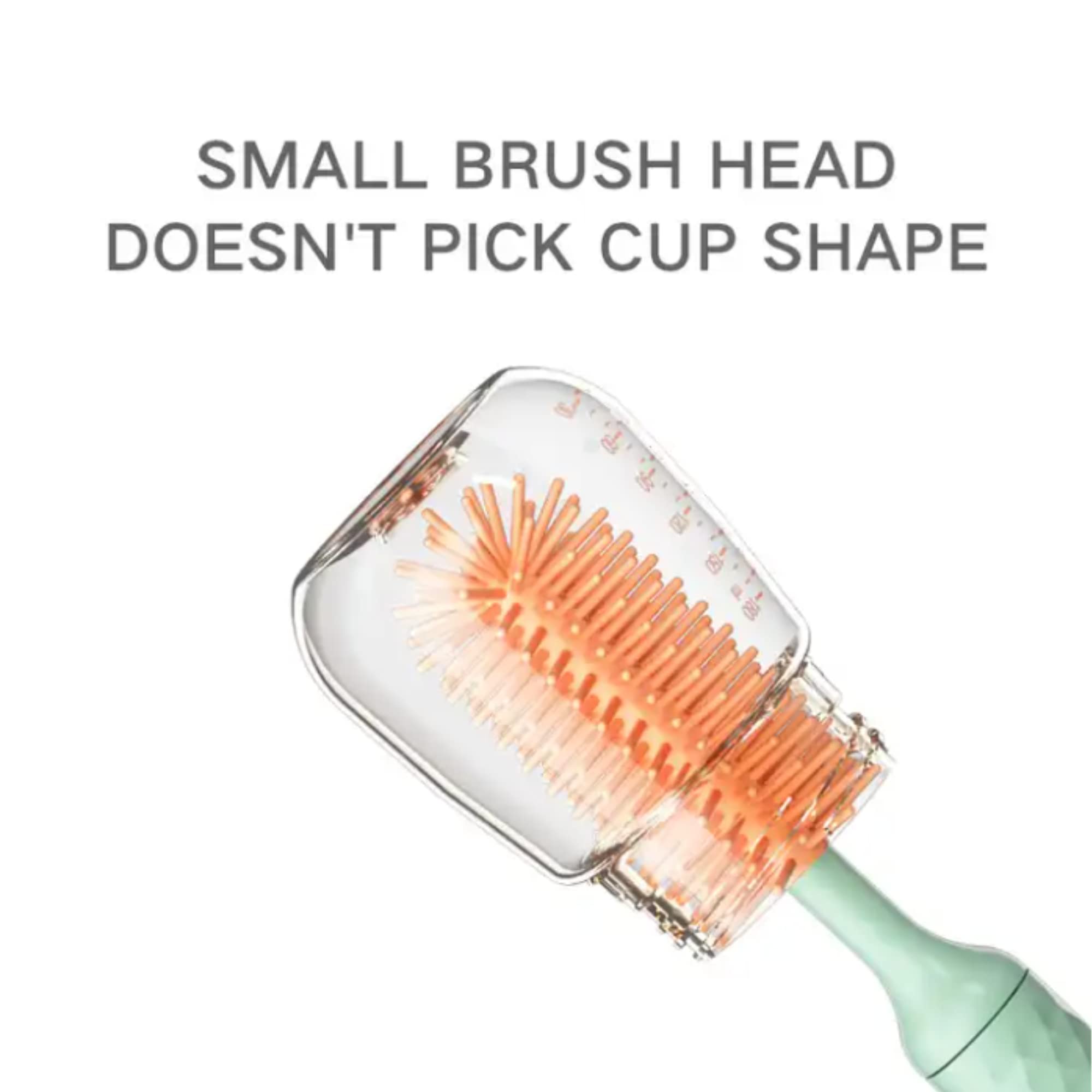 Electric Silicone Bottle Cleaning Brush (Blush)