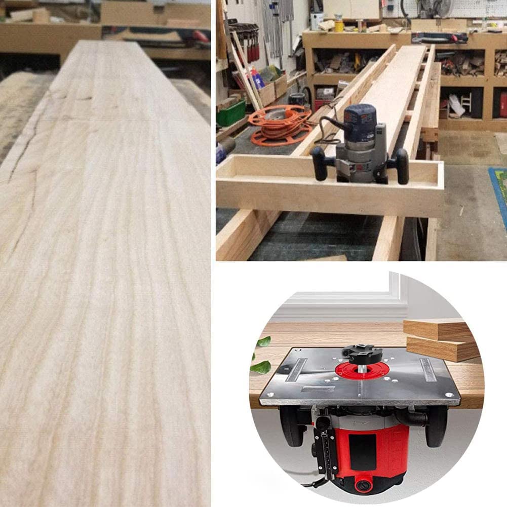 CNC Spoilboard Surfacing Router Bit 1/2 Shank, 2-1/2”Cut Dia, 2+2 Insert Carbide Slab Flattening Router Bits, Planing Bit Wood Planer Bit, for Flycutter/ Slab Leveler/ Rabbeting by Sinoprotools