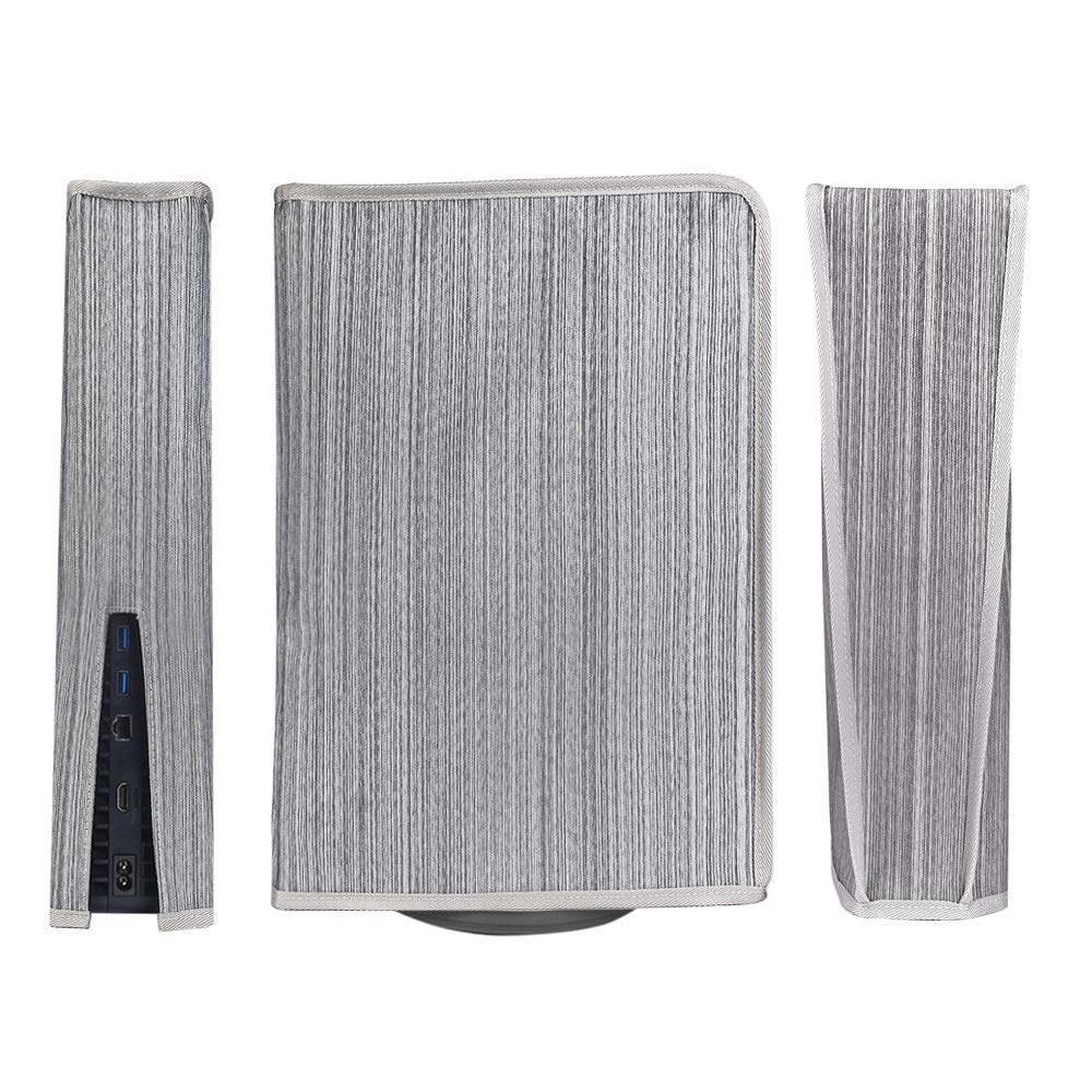 PINSO Pinson Premium Dust Cover for PS5 Sony Playstation 5 Console, Scratch-Resistant, Waterproof (Gray)