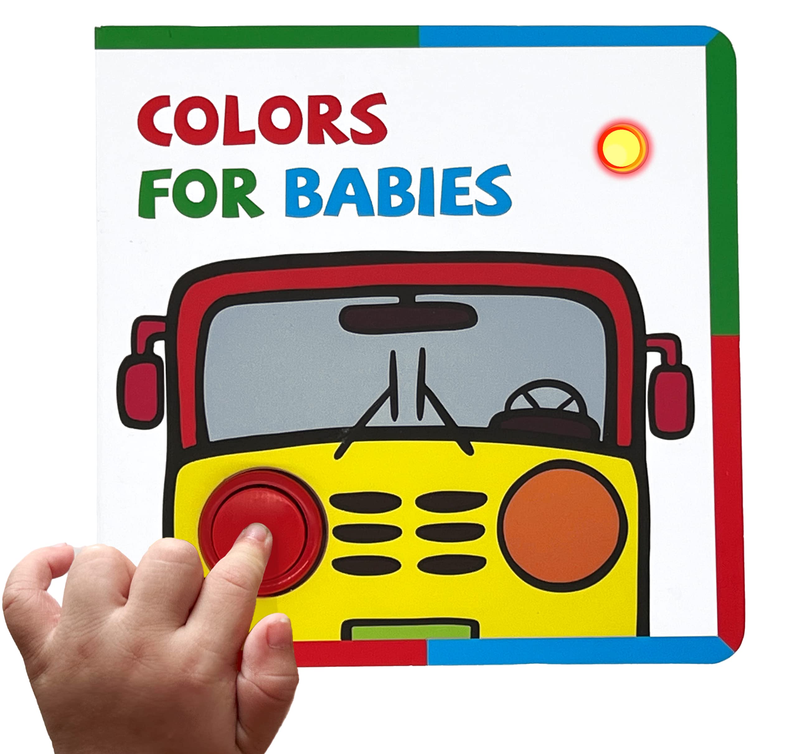 breezeMan Colors for Babies Books with LED Light, Innovative Toys for 9 Months to 3 Years Old to Learn Colors.