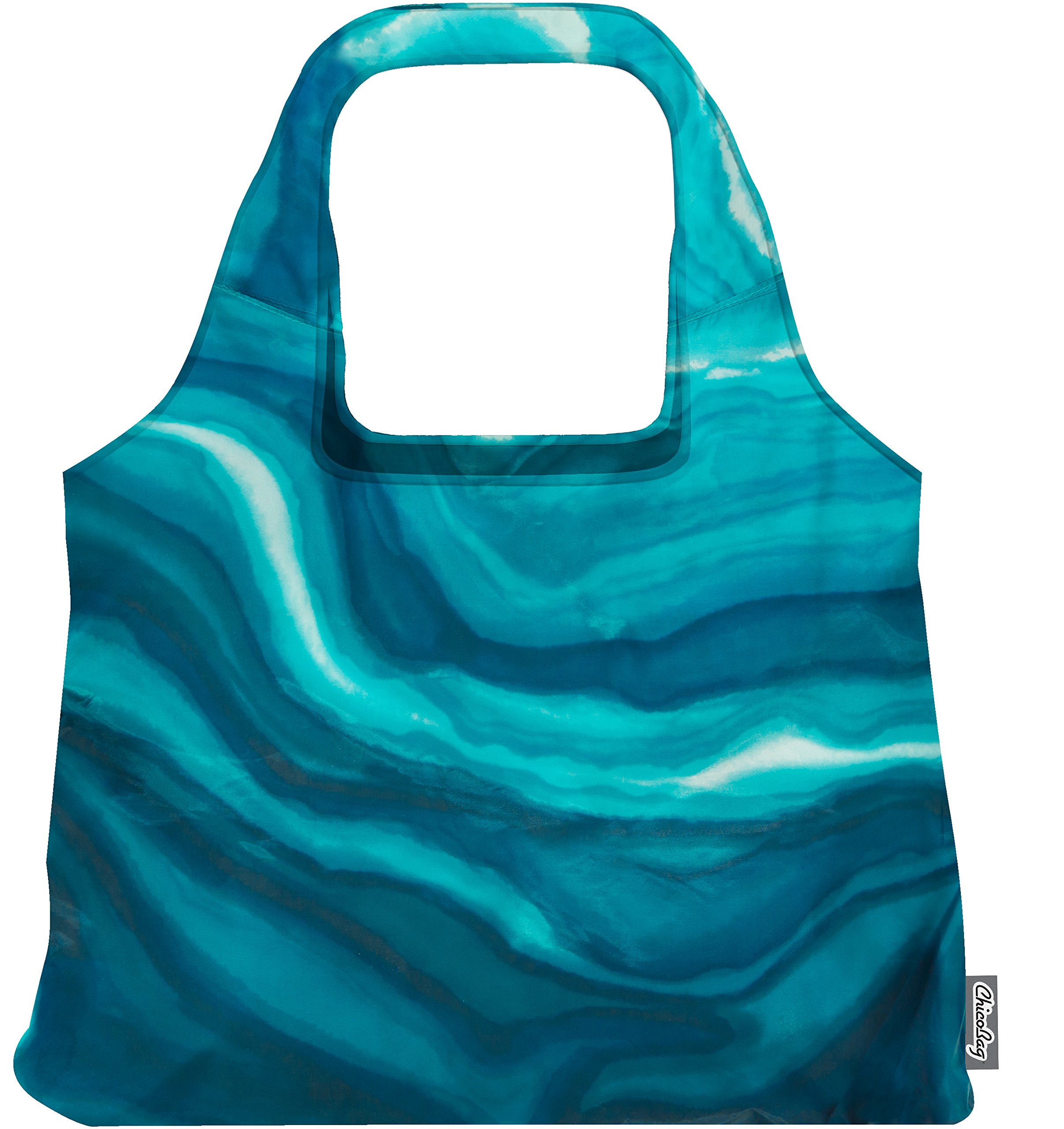 ChicoBag Vita Designer Reusable Tote Bag with Carabiner Clip | Compact Reusable Shopping Bags | Eco Friendly | Calm