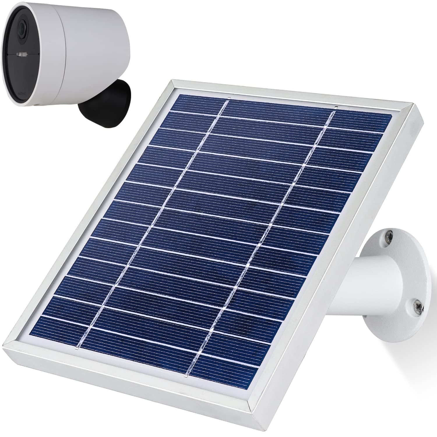 iTODOS Solar Panel for SimpliSafe Outdoor Camera, 11.8Ft Outdoor Power Charging Cable and Adjustable Mount,Weatherproof Aluminum Alloy Material