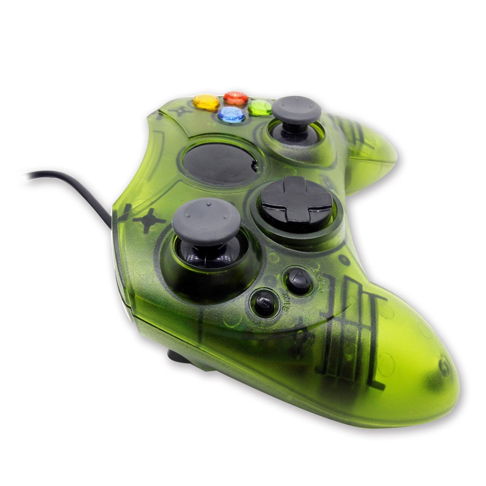 Mekela Classic Wired Controller Gamepad Joysticks for Xbox S Type Console (ClearGreen)