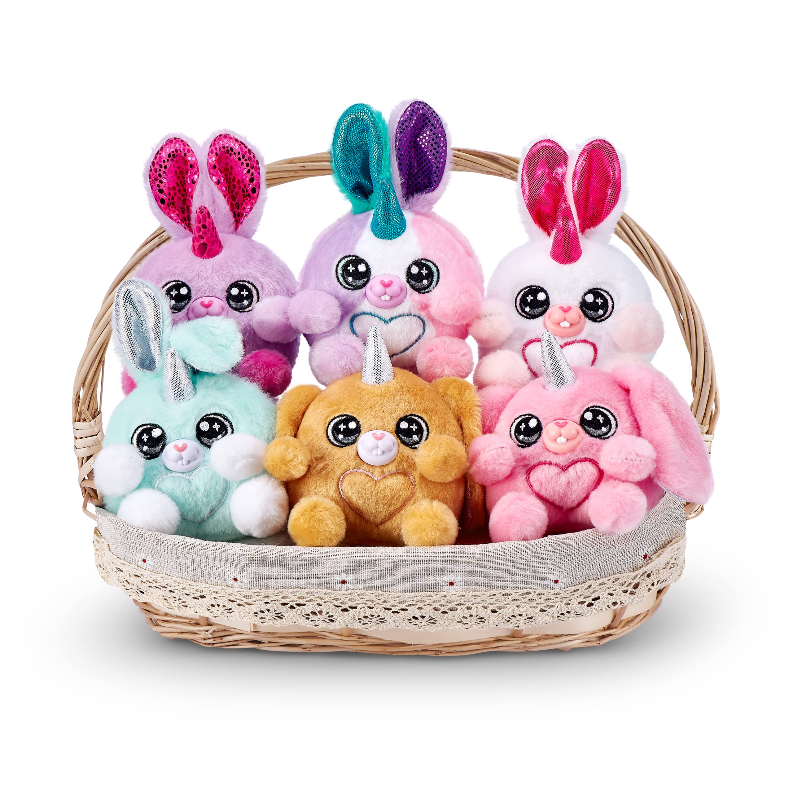 Rainbocorns Bunnycorn Surprise by ZURU (2 Pack) Collectible Plush Stuffed Animal, Surprise Eggs, Stickers, Ages 3+ for Girls & Children (Random)