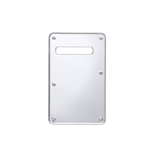 Musiclily 6 Hole Guitar Strat Back Plate Tremolo Cover Backplate for Fender USA/Mexican Standard Stratocaster Modern Style, 1Ply Chrome Mirror Acrylic