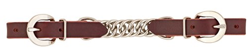 Weaver Leather Latigo Single Flat Link Chain Curb Strap , Burgundy, 3-1/2"