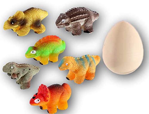 JA-RU Magic Grow Growing Dinosaur Toy (1 Egg Assorted) Surprise Hatching Dino Eggs in Water for Kids. Jurassic Party Favors Easter Basket Stuffers Pinata Fillers. 312-1A