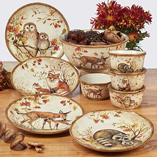 Certified International Pine Forest 22 oz. Ice Cream/Dessert Bowls, Set of 4, MULTI COLOR