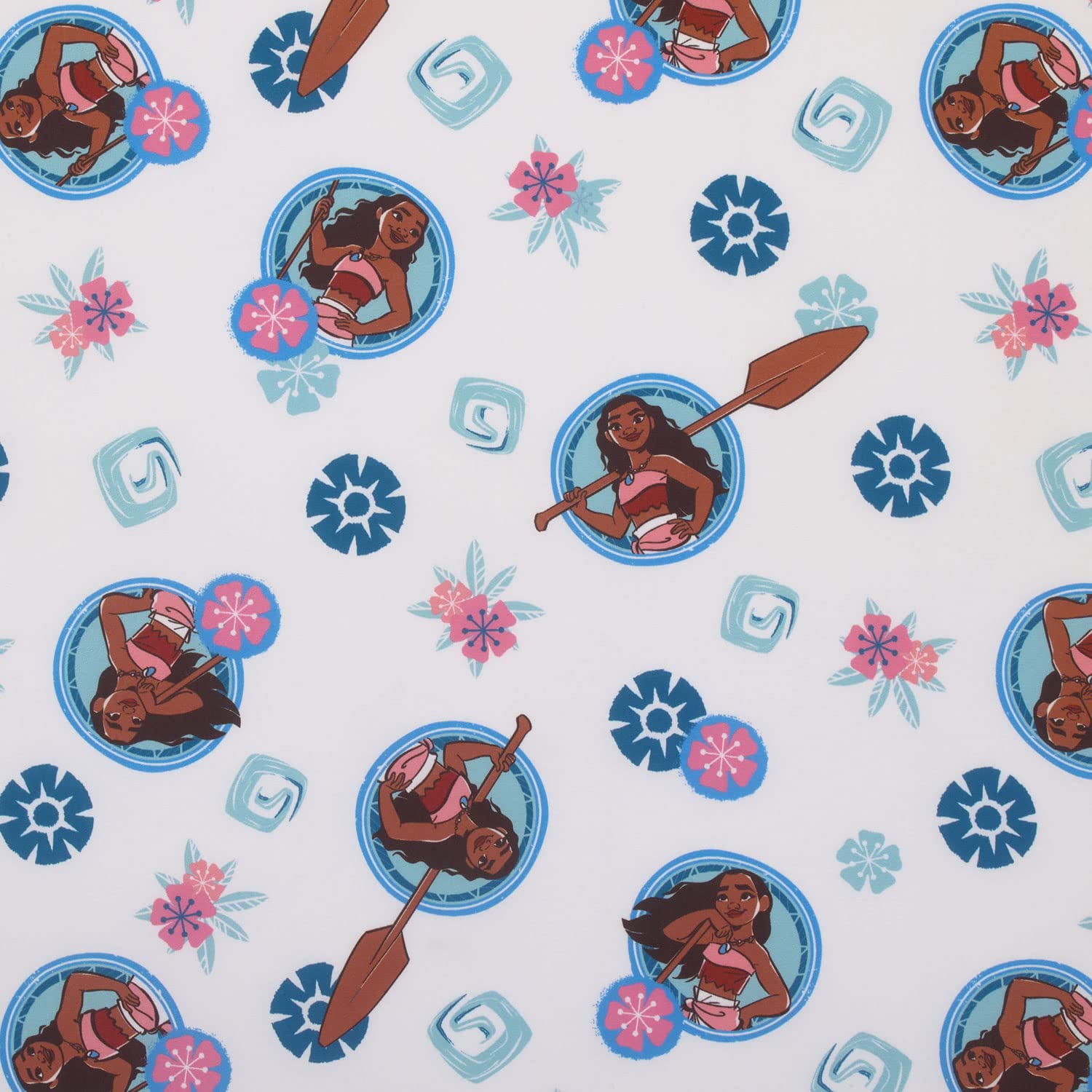 Disney Moana Fitted Crib Sheet 100% Soft Microfiber, Baby Sheet, Fits Standard Size Crib Mattress 28in x 52in