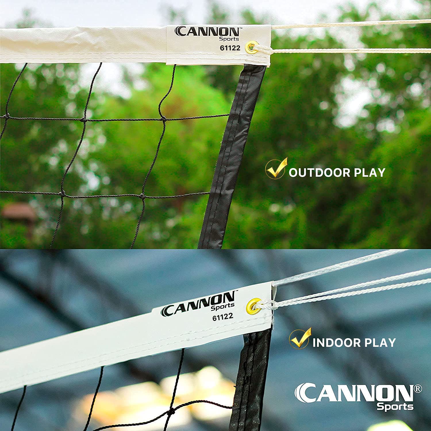 Cannon Sports Volleyball Net - Outdoor/Indoor - for Recreational Backyard, Beach, & Gymnasium Play - 30 FT