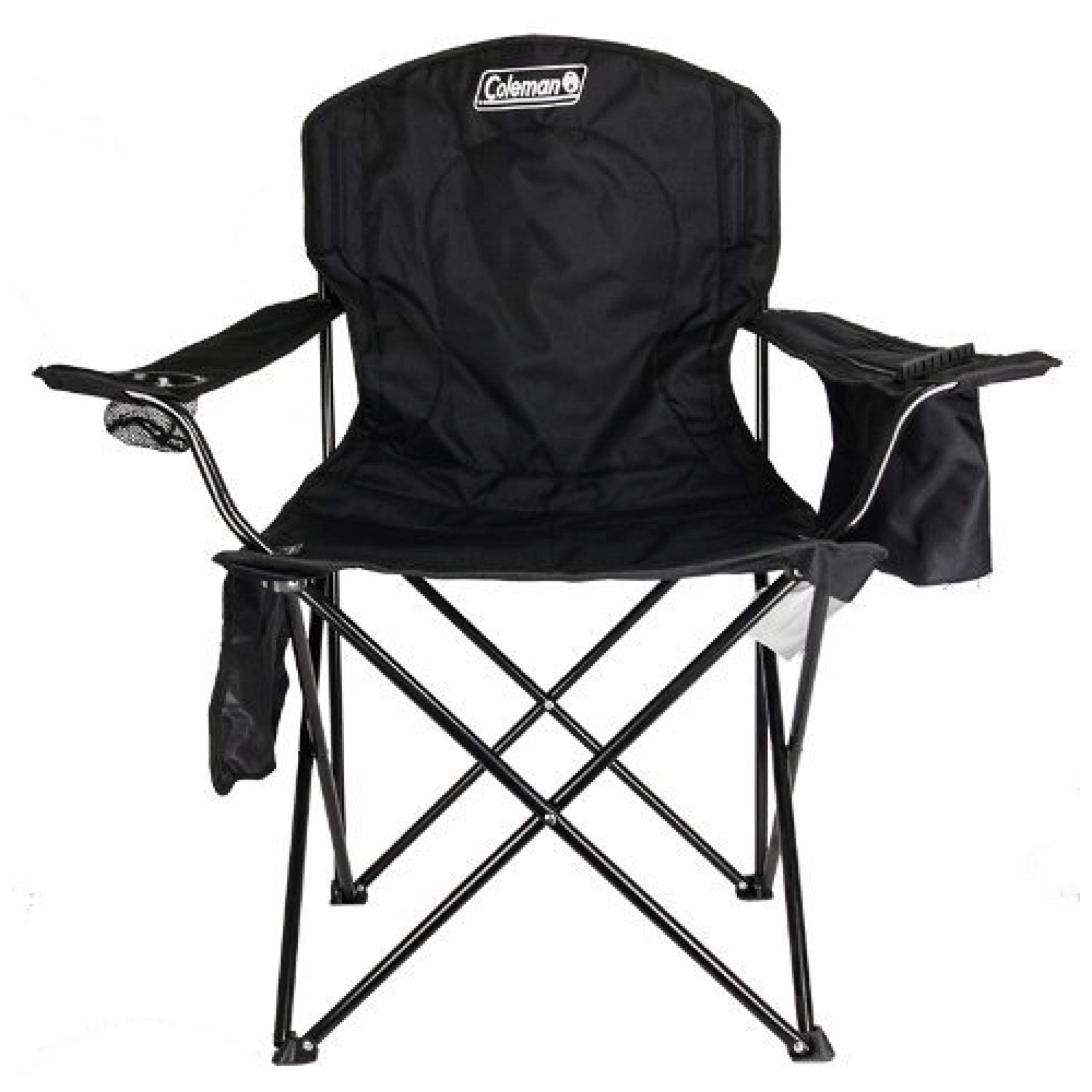 Coleman 50 Quart Xtreme 5 Day Cooler with Wheels | Coleman Camping Chair with Built-In 4-Can Cooler