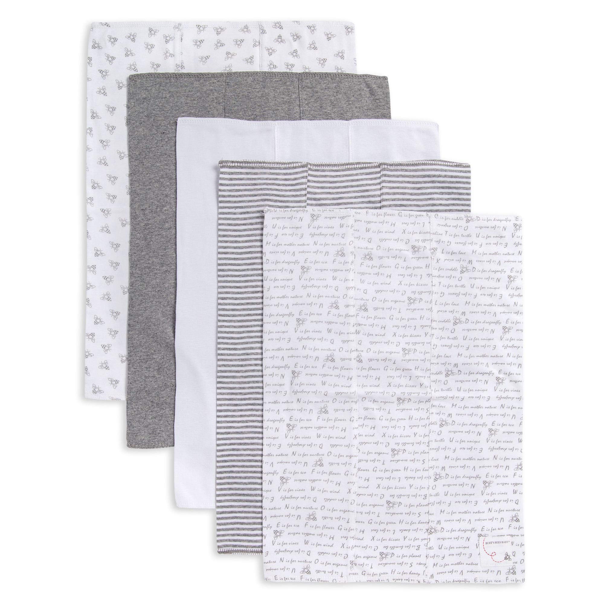 Burt's Bees Baby Organic Cotton Baby Care Essentials Bundle (2 Pack Hooded Towels + 2 Pack Blankets + 5 Pack Burp Cloths)