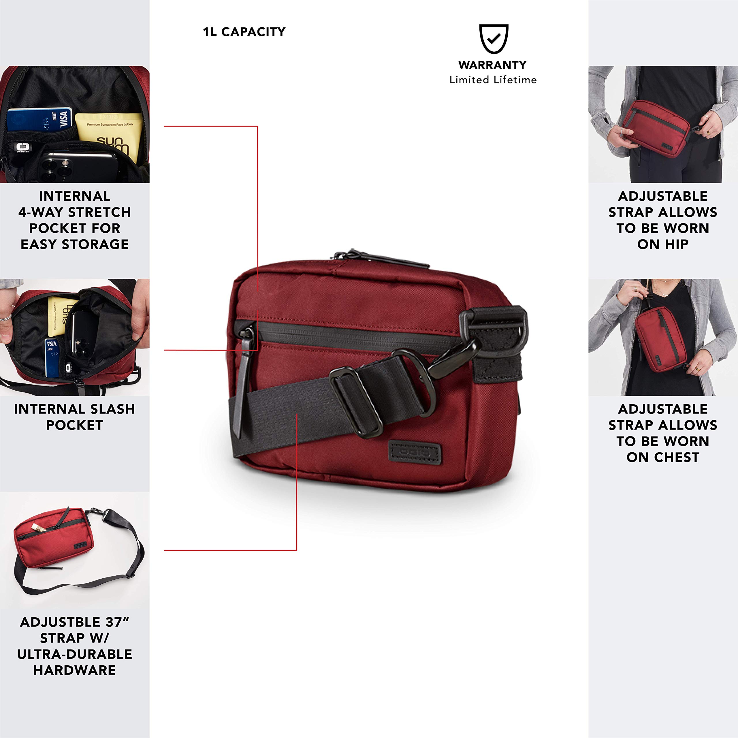OGIO 2020 XIX Women's Crossbody (Carbon)