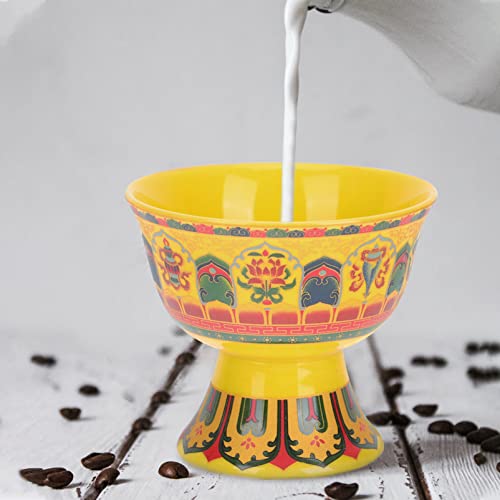 Chinese Tea Cup Ceramic Tibetan Cup Chinese Tea: Traditional Chinese Ceramic Teacup Kungfu Tea Cups Asian Celadon Tea Cups Porcelain Tea Cup Set for Tea Latte Black Coffee Mugs Yoga Decor