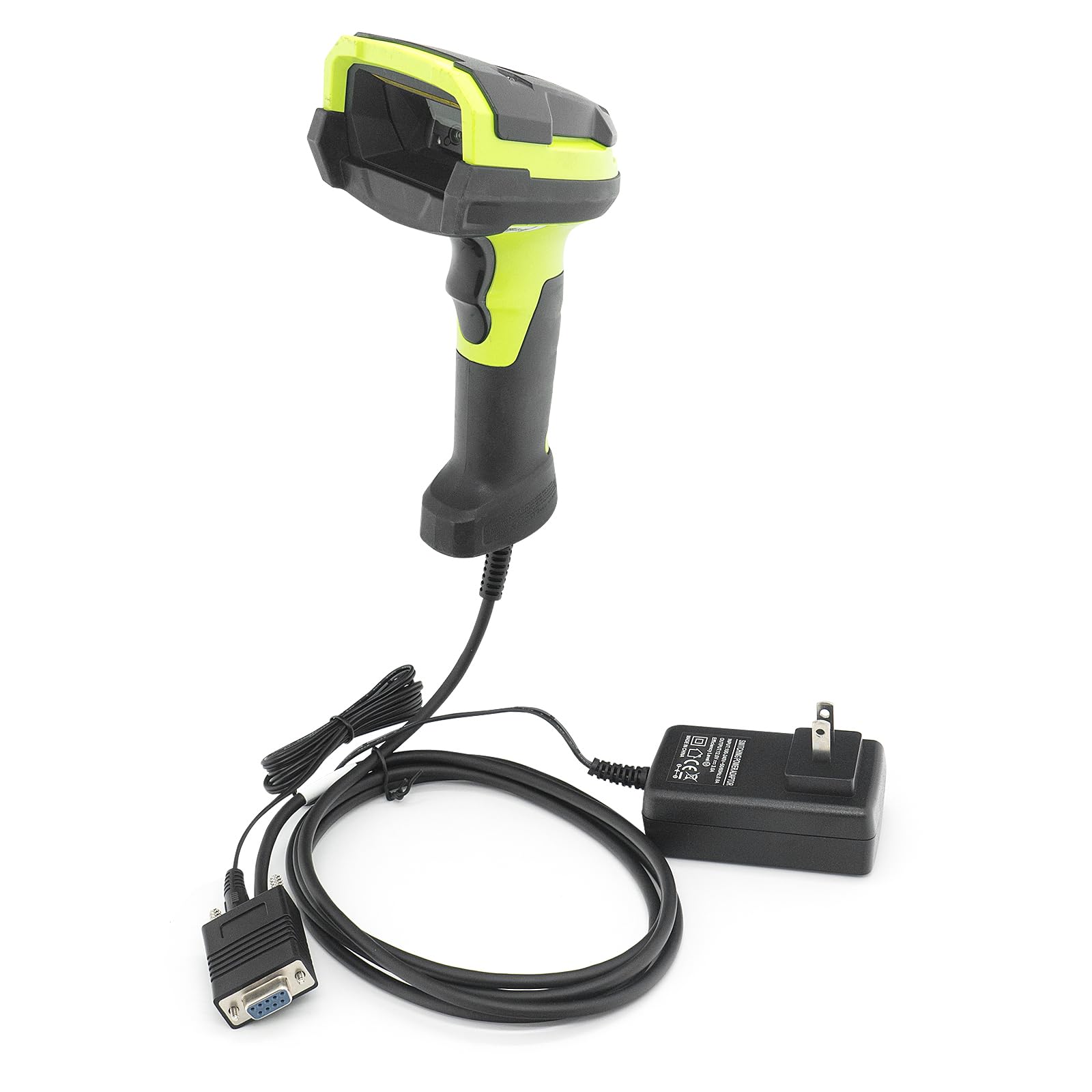 CARPSDZY DS3678 RS232 Serial Cable with 12V Power Supply for Zebra DS3608 DS3678 LI3608 LI3678 Handheld Barcode Scanner, RJ-45 Interface to DB9 Female Connector, 6.5FT(2M) Straight, 9 Pin, 12V