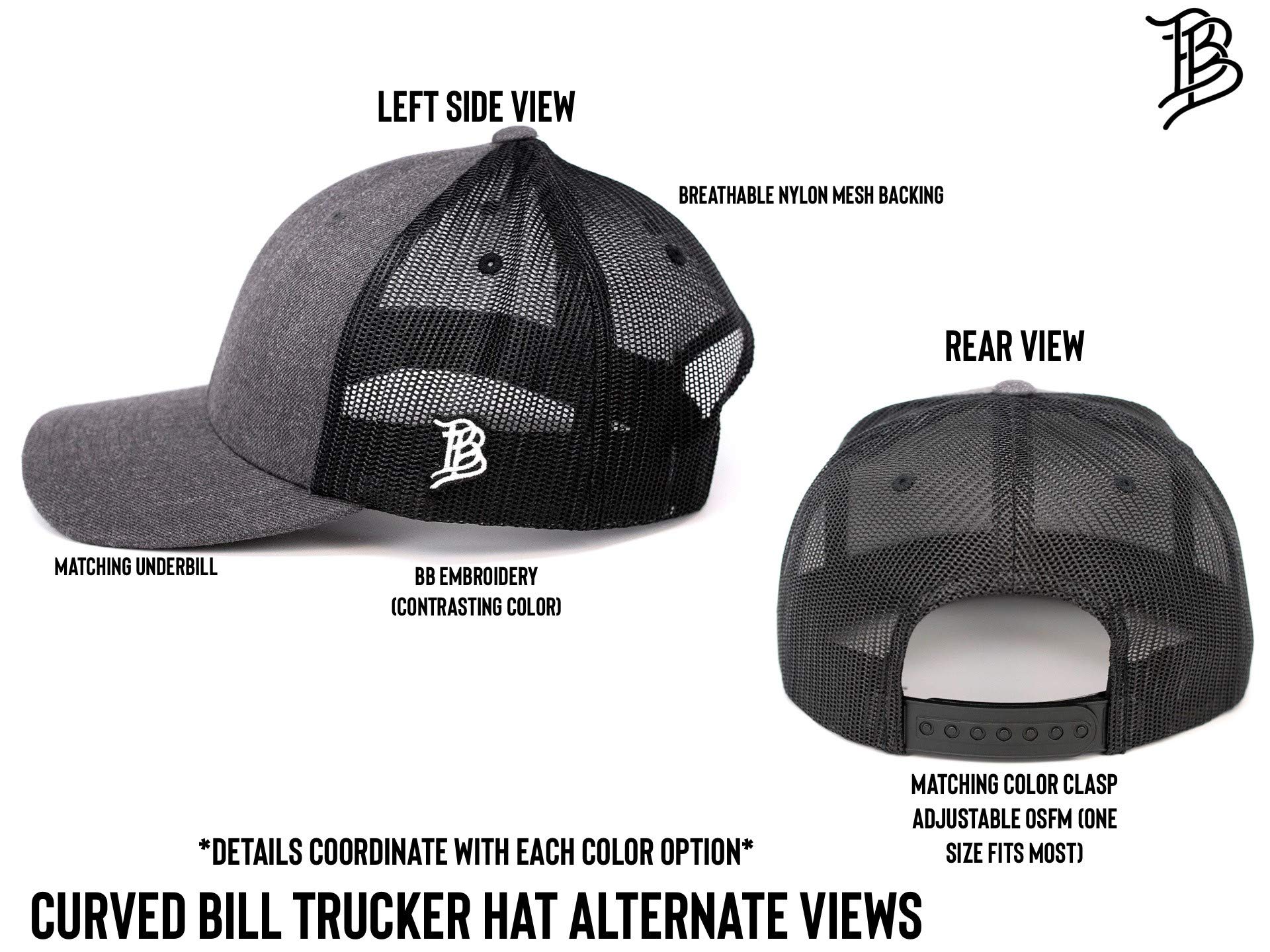Branded Bills Arkansas PVC Patriot Patch Hat Curved Trucker - One Size Fits All (Navy/Navy)