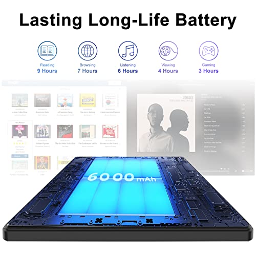EEW Tablet 10 Inch Android 10.0, 1280x800 HD Touchscreen, 32GB ROM Expandable to 128 GB, Dual Camera & Speaker, 6000mAh Battery, Support Bluetooth WiFi GPS (2022 Release)