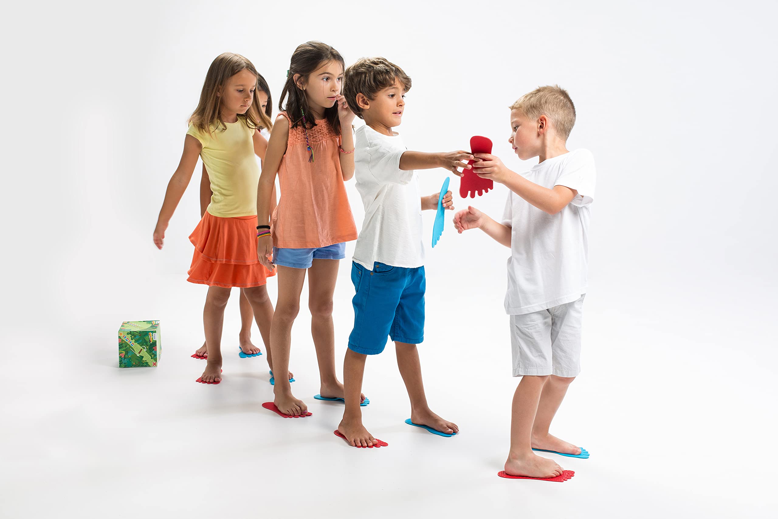 Miniland Educational - Follow The Big Foot Game - Balance, Coordination, And Concentration Activity For Preschool Kids, Promotes Teamwork Plus Cooperation In A Fun Interactive Playset