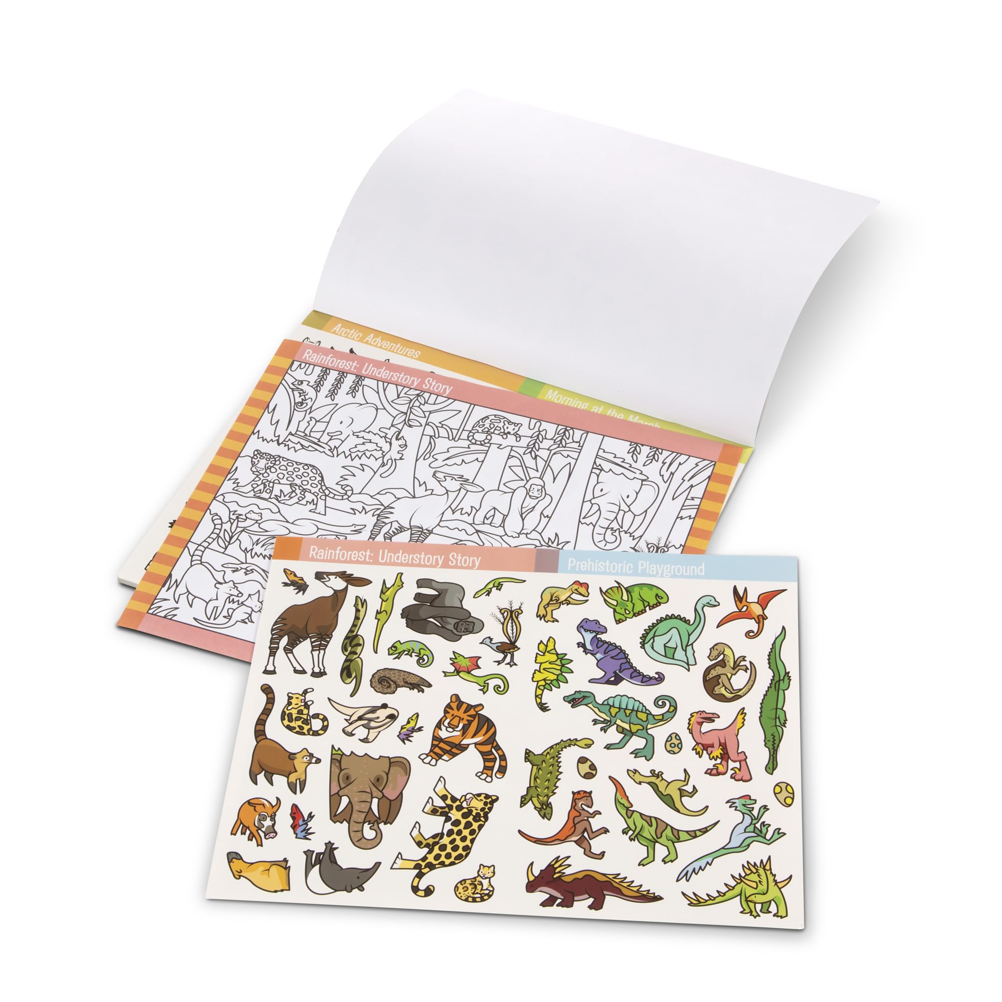 Melissa & Doug Seek and Find Sticker Pad, Animals (300+ Stickers, 14 Scenes to Color) - FSC Certified
