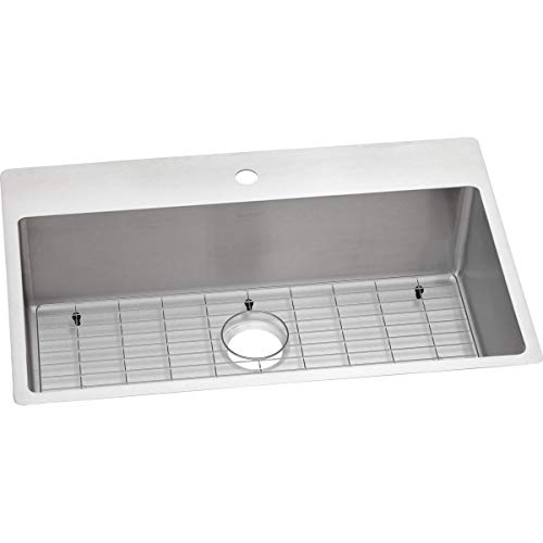 Elkay ECTSRS33229TBG1 Crosstown Single Bowl Dual Mount Stainless Steel Sink Kit