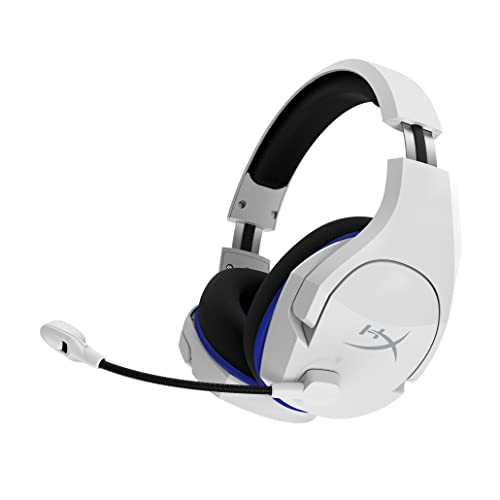 HyperX HHSS1C-KB-WT/G Cloud Stinger Core β Wireless Gaming Headset, for PS4, PS5, PC, Lightweight, Durable Steel Sliders, Noise-Cancelling Microphone - White