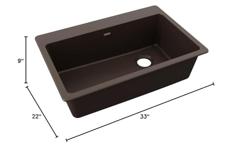 Elkay ELG13322MC0 Quartz Classic Mocha Single Bowl Drop-in Sink