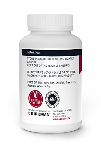 Kirkman - Melatonin 1 mg Chewable Tablets - 100 Tablets - Promotes Sleep - Refreshing Menthol Flavor - Hypoallergenic