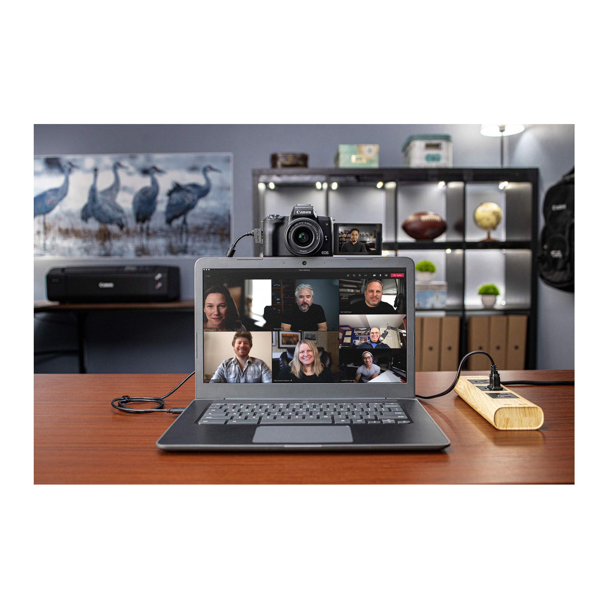 Canon EOS Webcam Accessories Starter Kit (for Select EOS M Cameras), for High-Performance Streaming, Working, Teaching, and Content Creation, Compatible with PC or Laptop, USB Cable IFC-600PCU