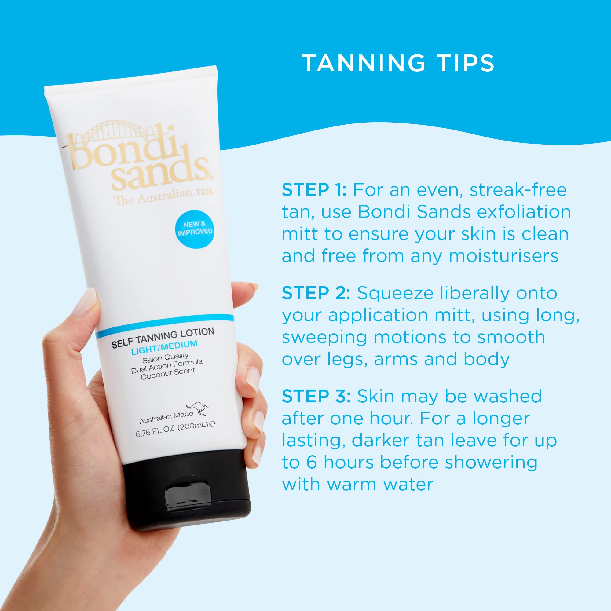 Bondi Sands Self Tanning Lotion | Moisturizing, Quick Drying Lotion Provides a Natural Looking, Long Lasting, Bronzed Glow | 6.76 oz/200 mL